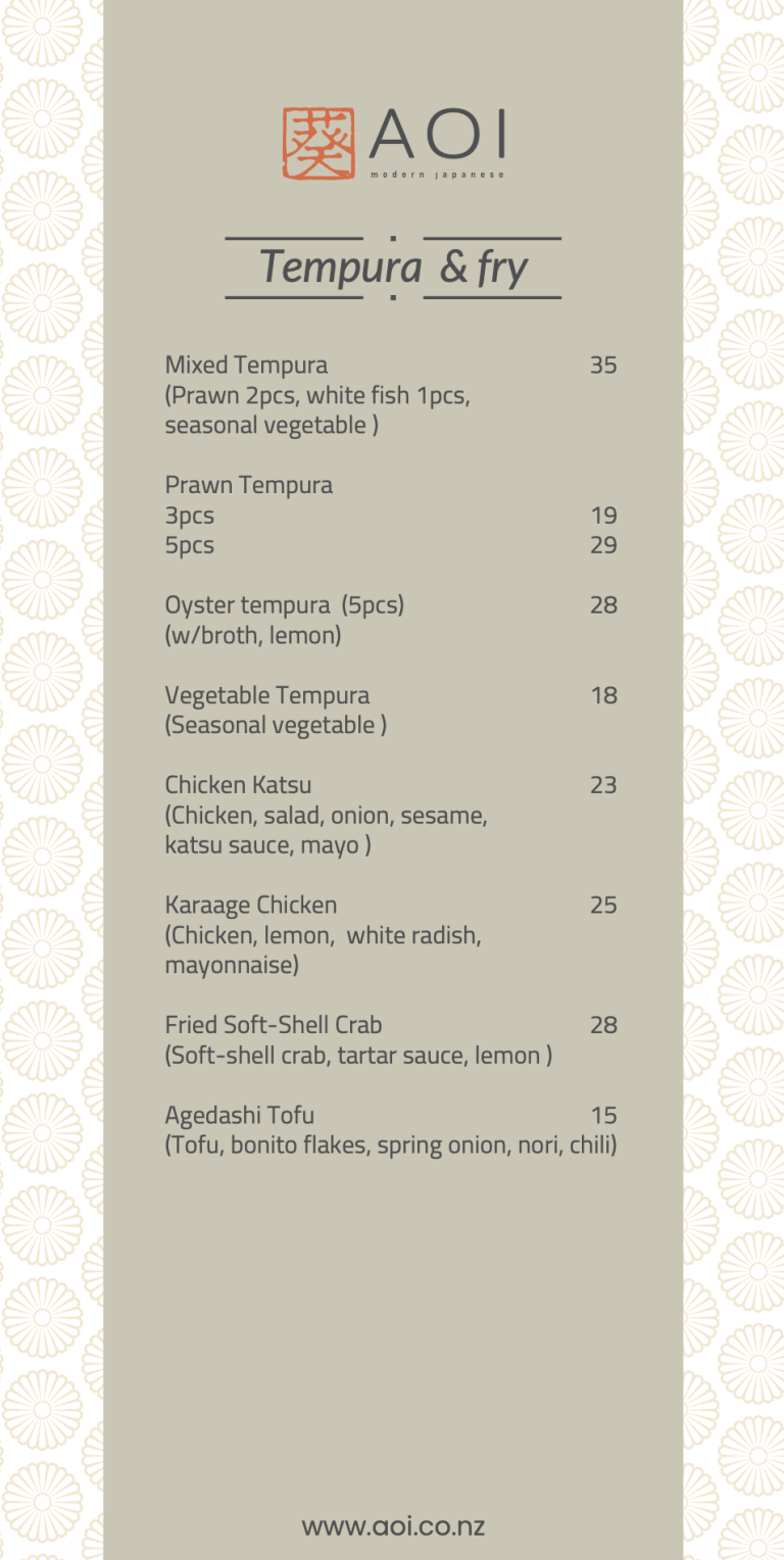 Food Menu - AOI