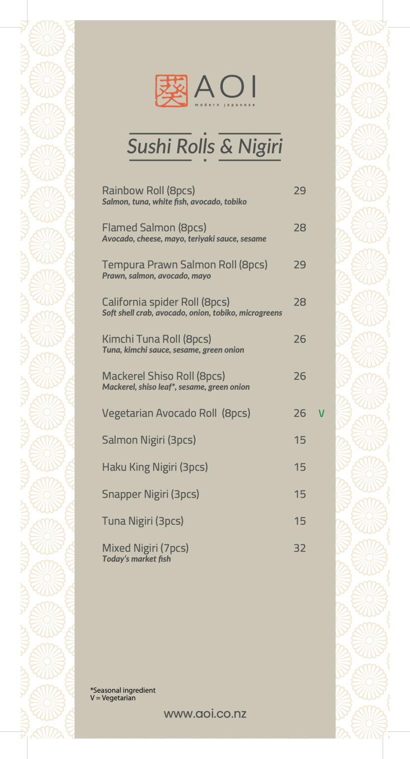 Food Menu - AOI