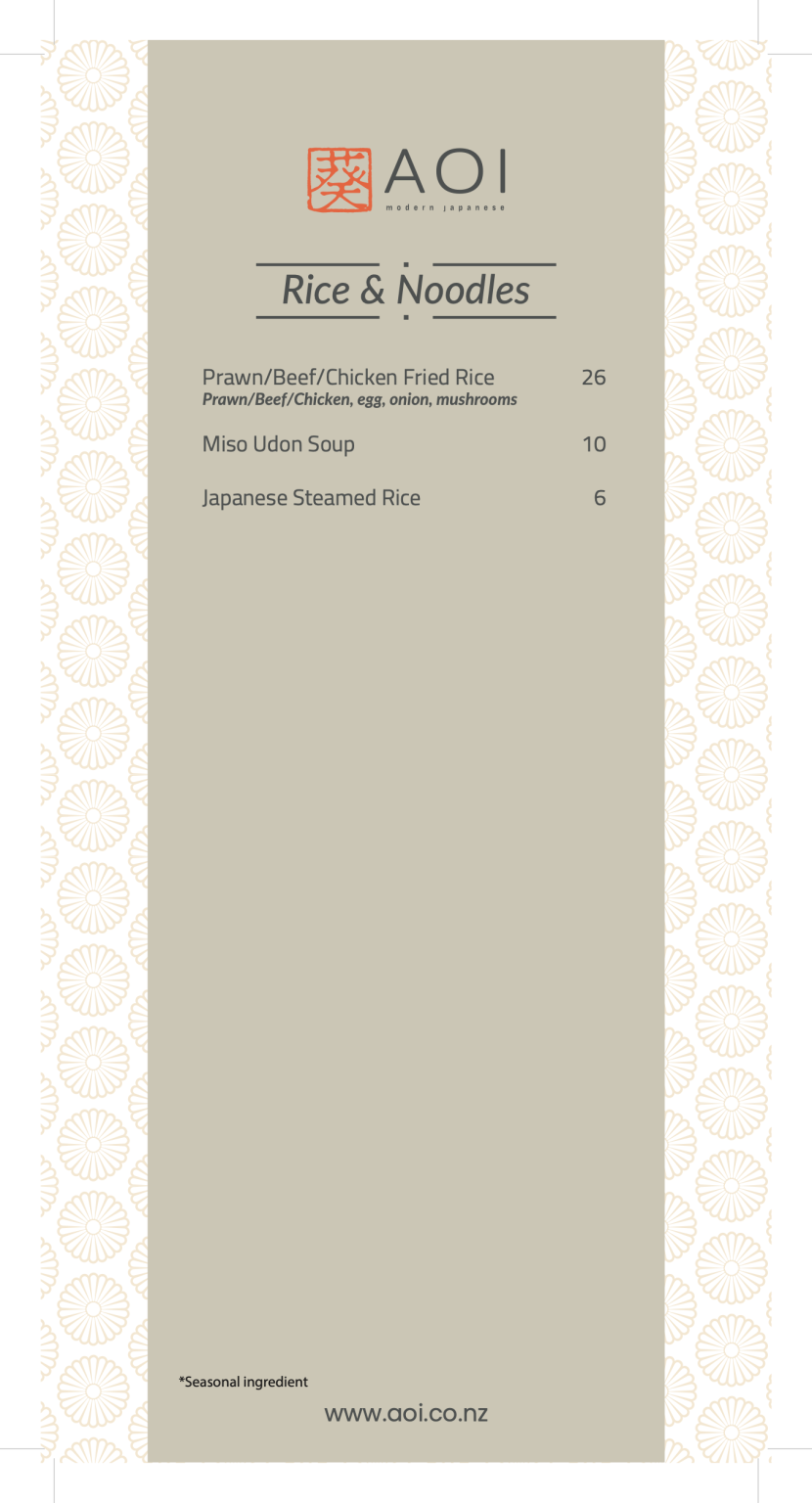 Food Menu - AOI